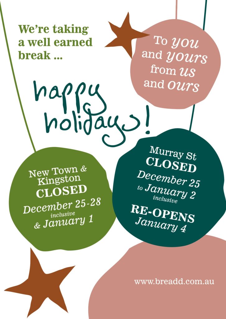 2020 Christmas Trading Hours - Breadd